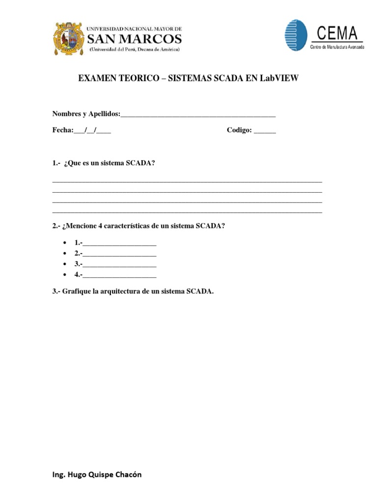 Practica 1 Labview Unmsm Pdf Scada Desarrollo De Software 