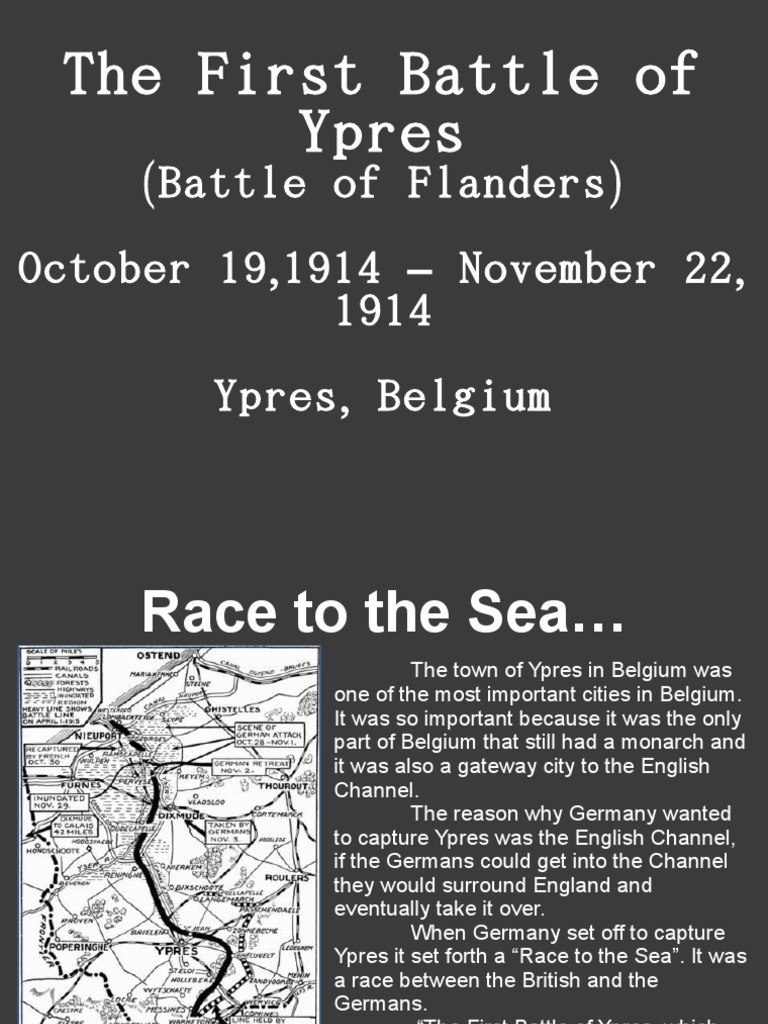 First Battle of Ypres Overview | PDF | Western Front (World War I ...