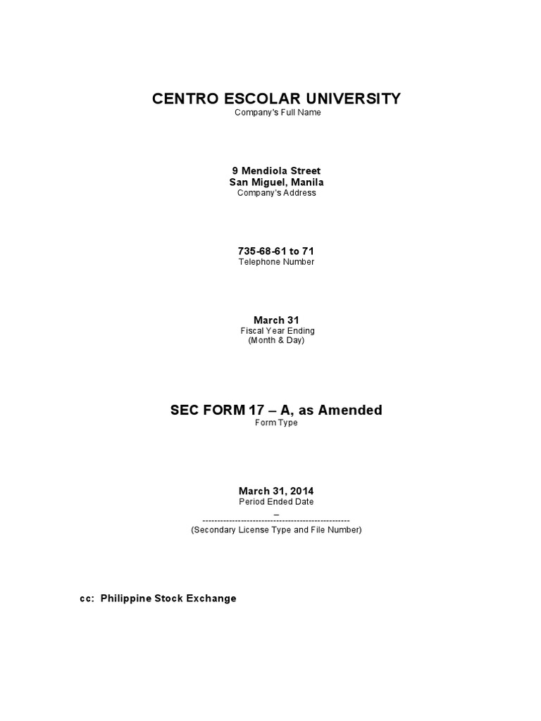 CEU: Annual Report | PDF | Stocks | Securities (Finance)