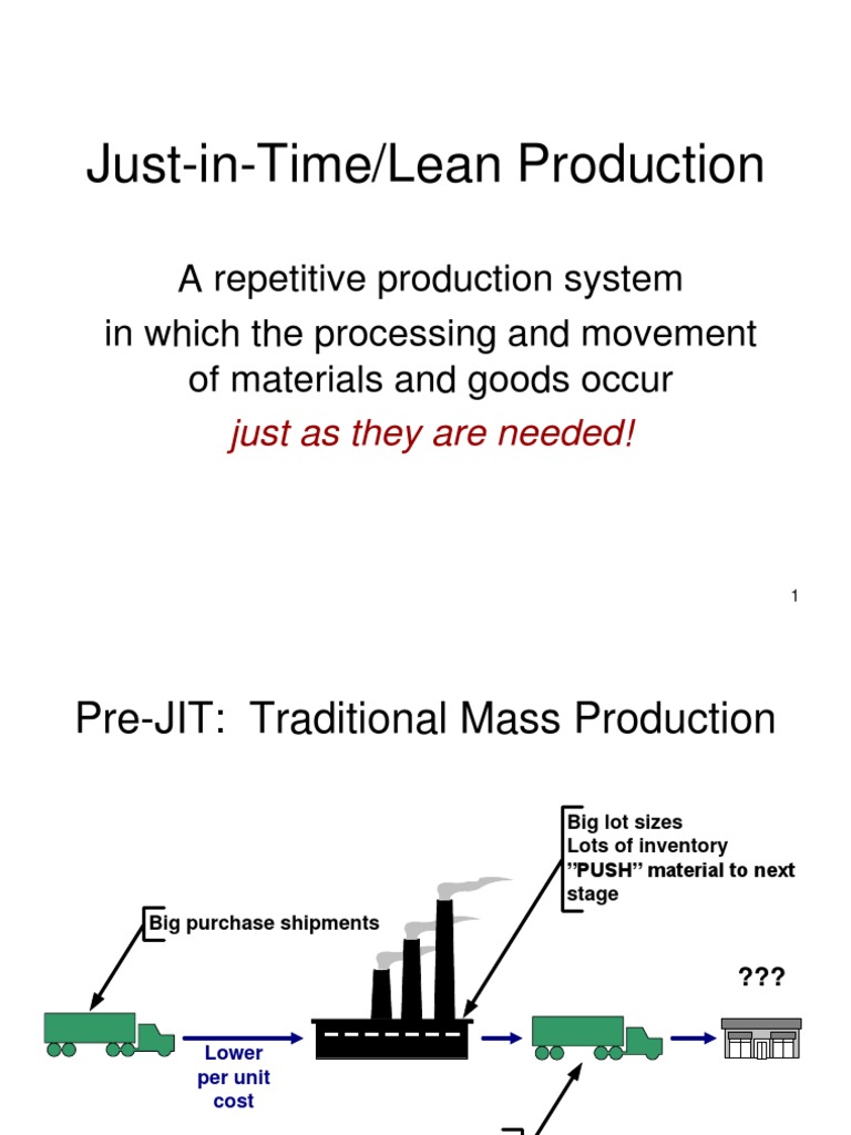 JIT Lean Production | PDF | Lean Manufacturing | Inventory