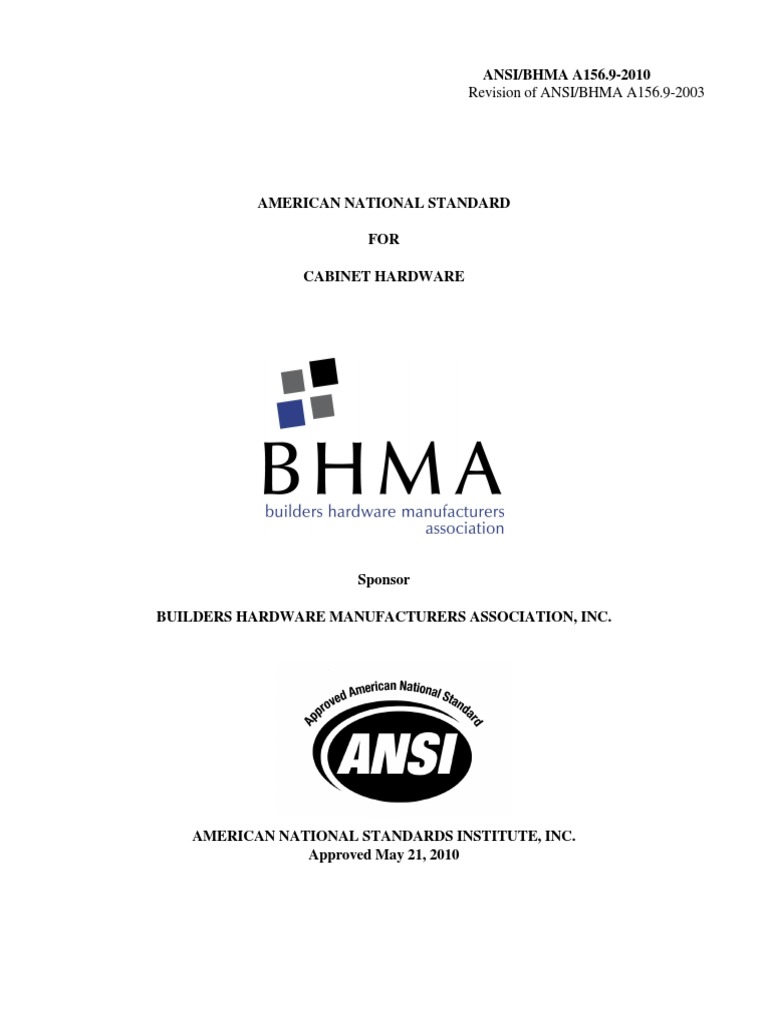 Previews BHMA A156!9!2010 Pre | PDF | Door | Cabinetry