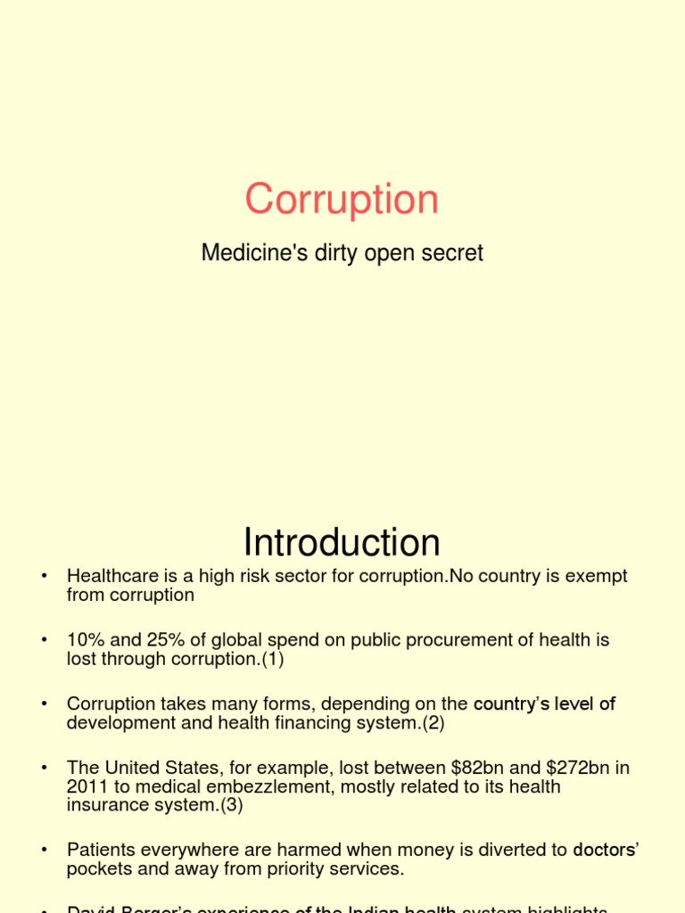 Corruption in Medical Practice | PDF | Corruption | Political Corruption