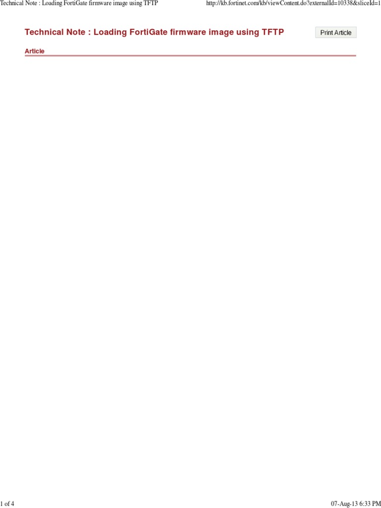 FortiGate Firmware Update Guide | PDF | Booting | Command Line Interface