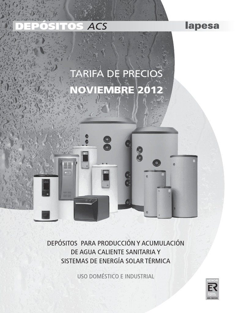 Lapesa Tarifa 2012 PDF | PDF | Energía solar | Acero