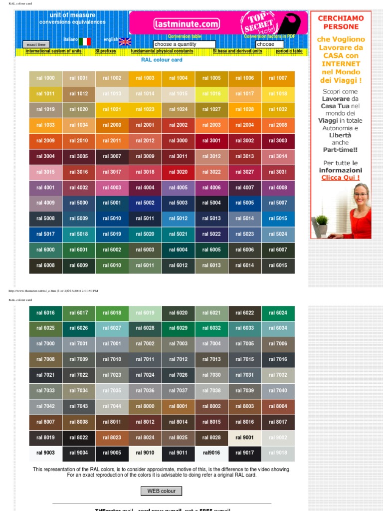 RAL Color Shade Card | PDF