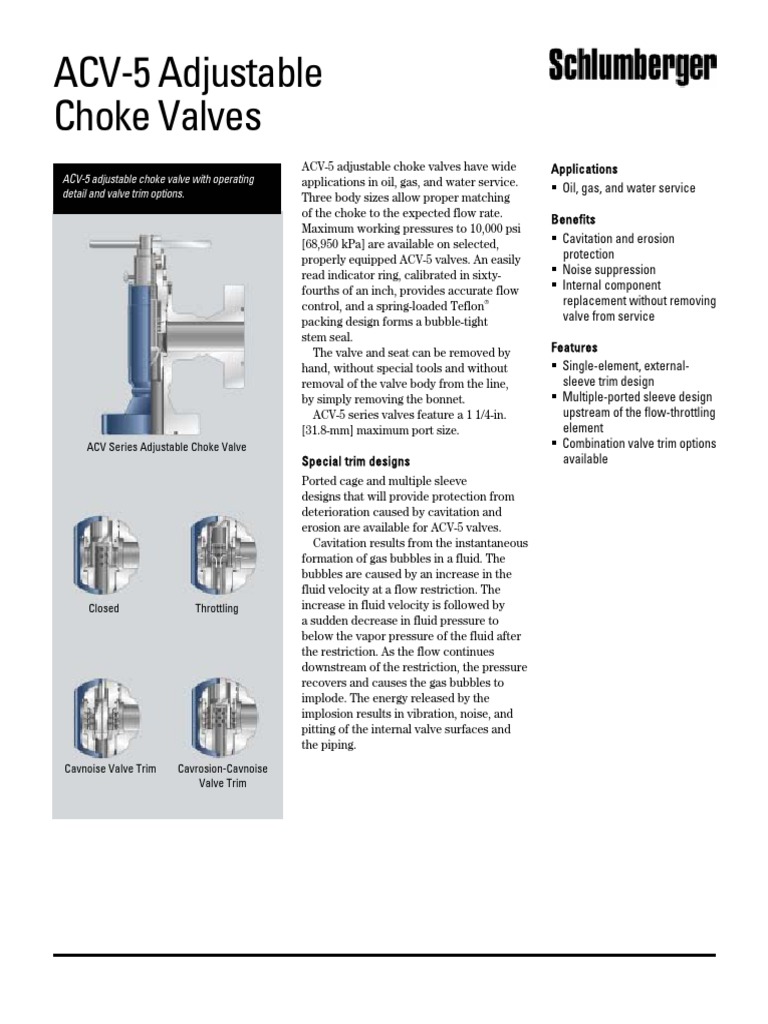 Adjustable Choke Valves PDF | PDF | Valve | Fluid Mechanics