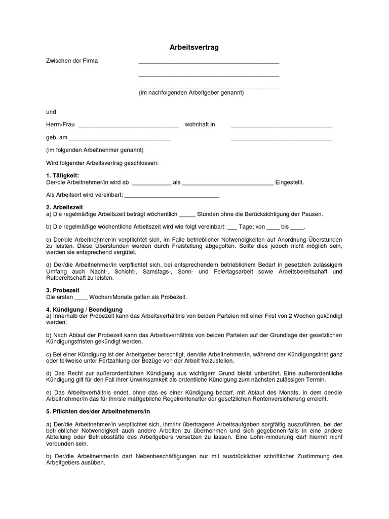 Arbeitsvertrag_Vorlage