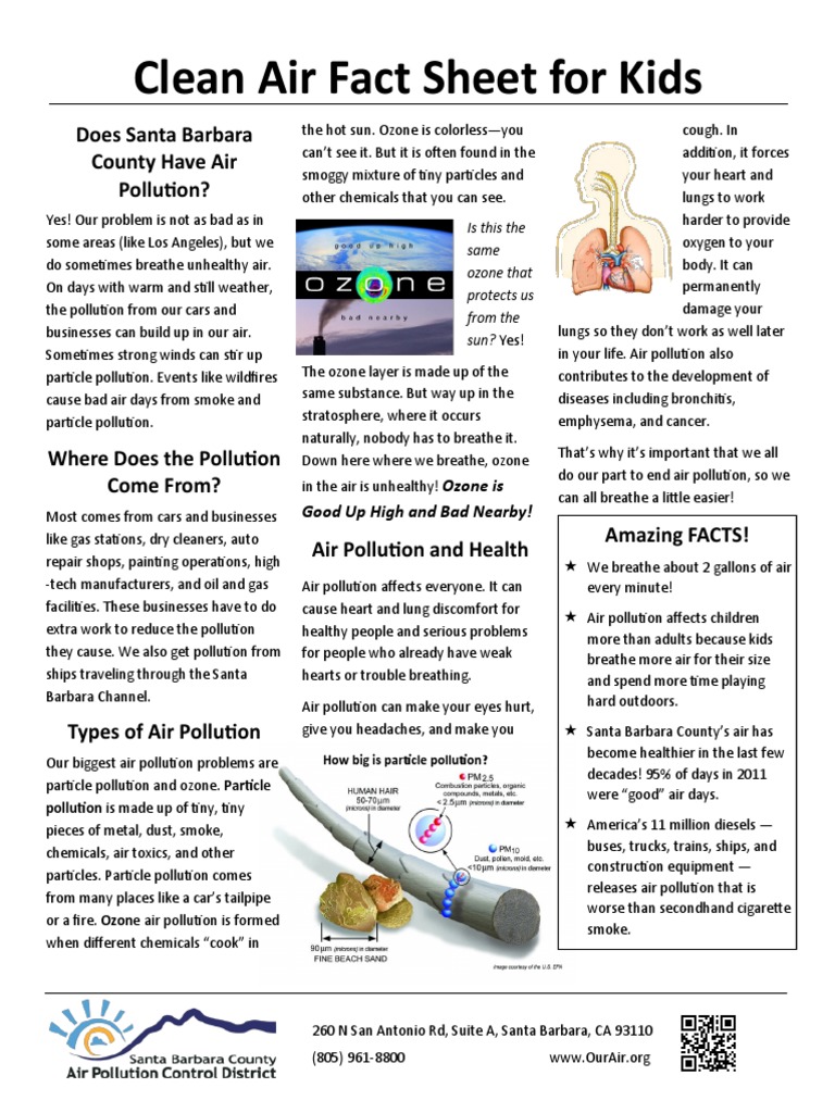 Air Pollution Facts for Kids | PDF | Air Pollution | Atmosphere Of Earth