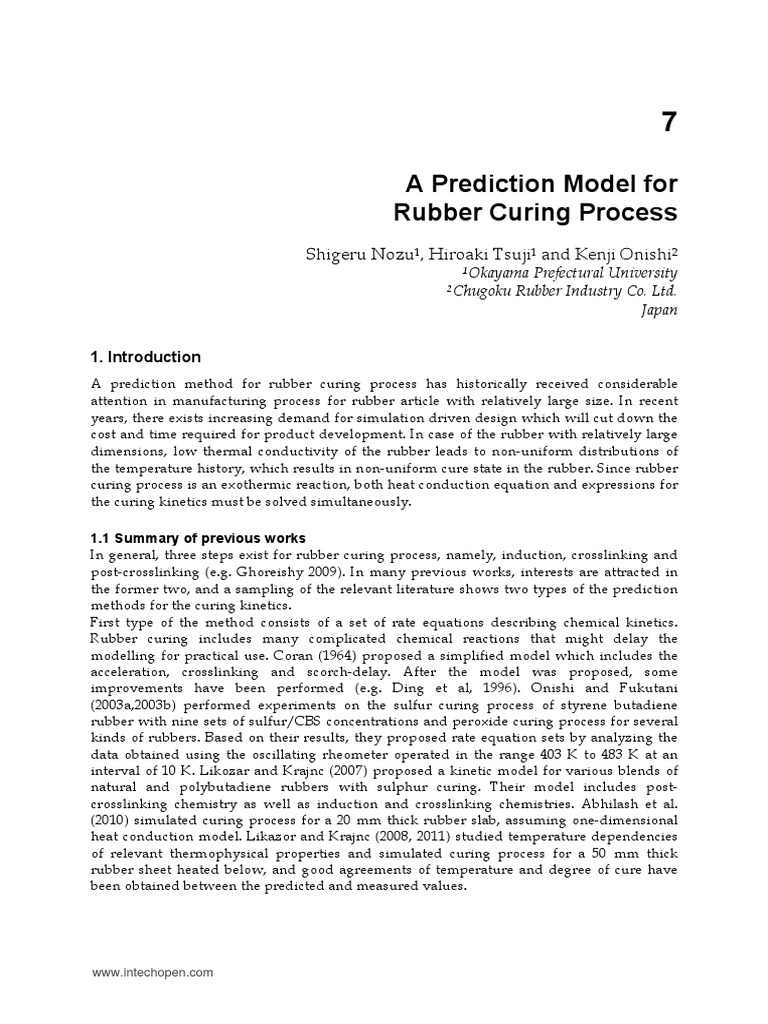 A Prediction Model For Rubber Curing Process | PDF
