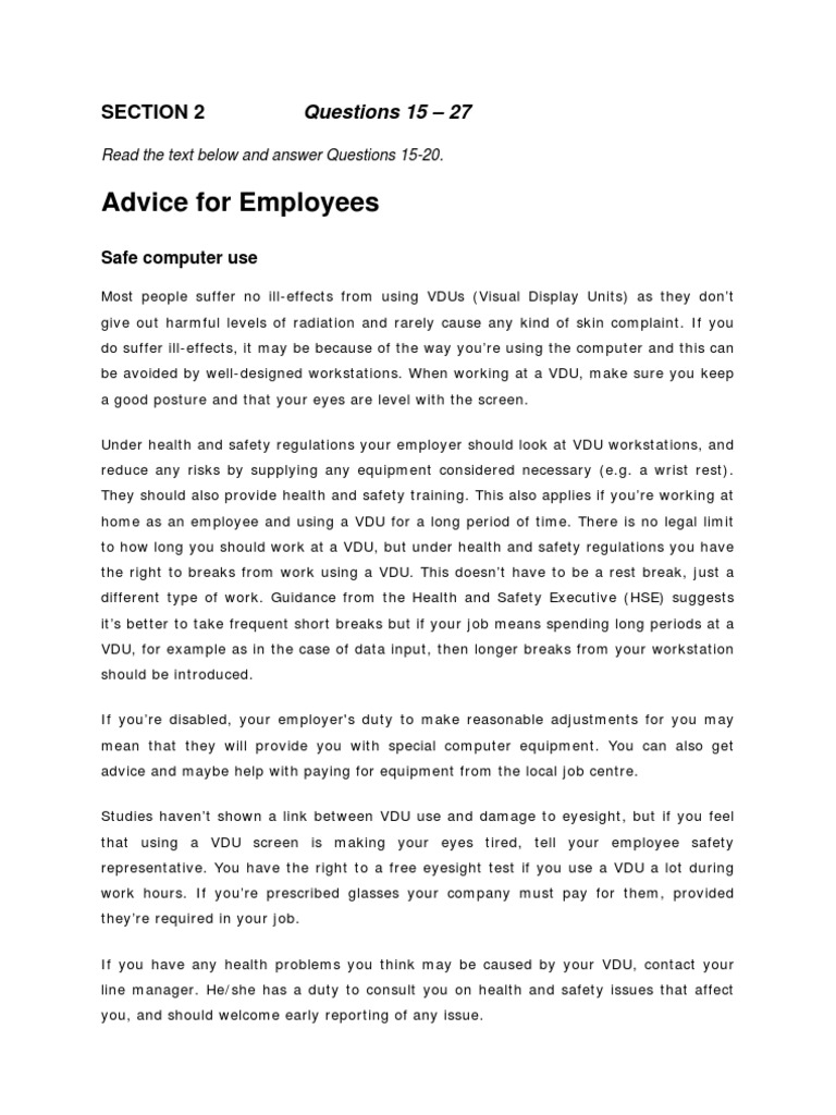 IELTS Sample of General Training Reading Paper | PDF | Recruitment ...