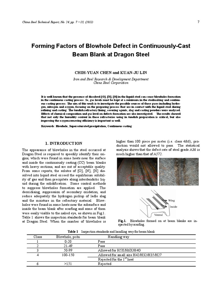 02 - Forming Factors of Blowhole Defect in Continuously-Cast Beam Blank ...