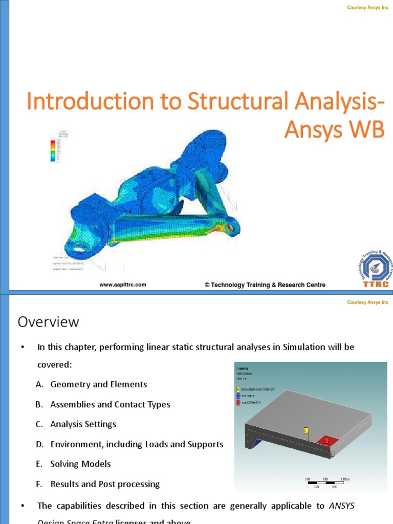 TTRC - Intro To Static Analysis - Ansys Products | PDF | Force ...
