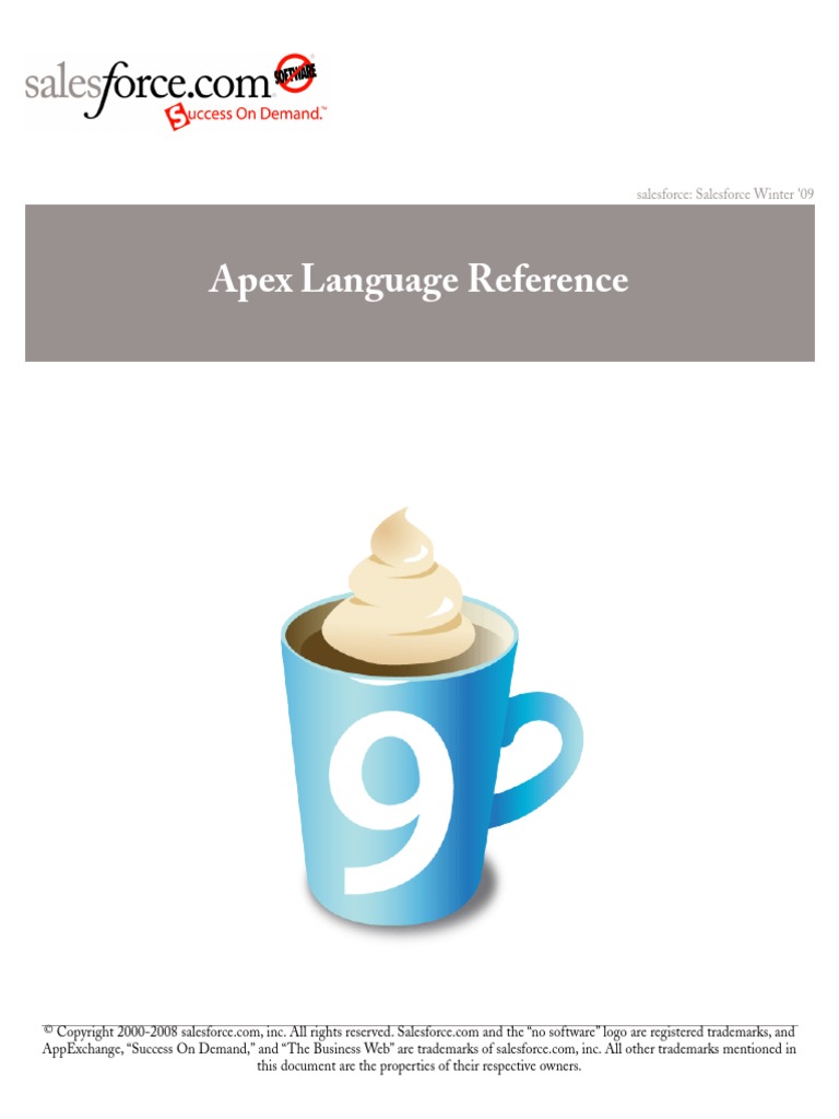 Salesforce Apex Language Reference Pdf Salesforcecom Application Programming Interface 