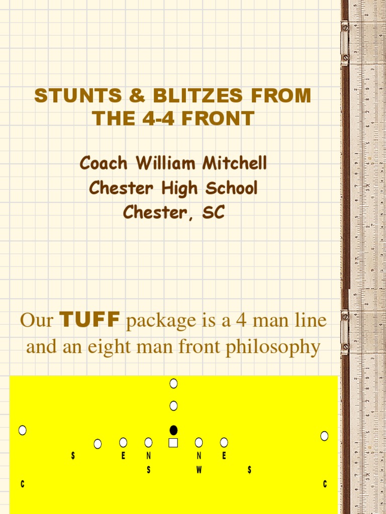 4-4 Front Stunts Blitzes from Chester SC Coach | PDF | American ...