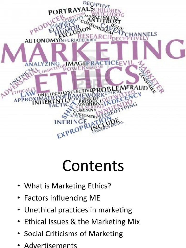 Ethics in Marketing | PDF | Pricing | False Advertising