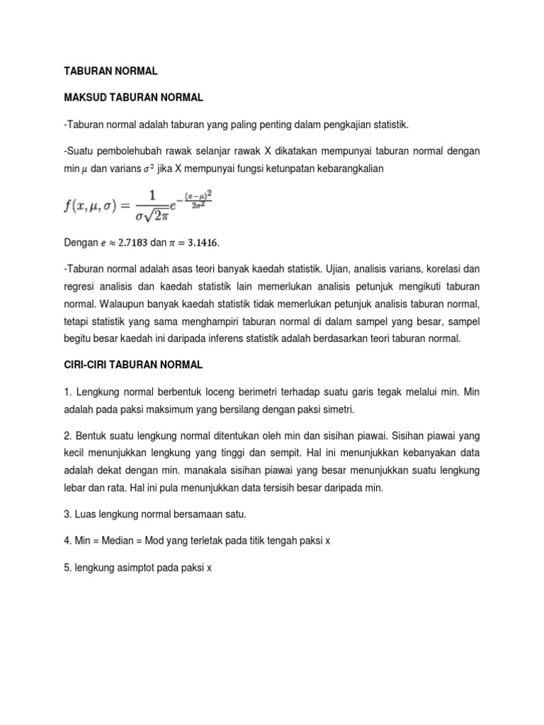 Taburan Normal | PDF