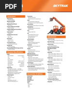 JLG 1055 Spec Sheet | PDF | Horsepower | Vehicles