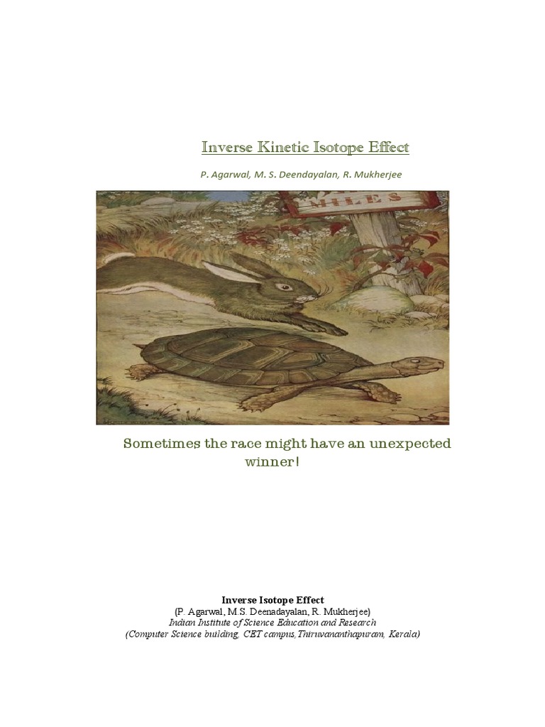 Inverse Kinetic Isotope Effect | PDF | Chemical Kinetics | Chemistry