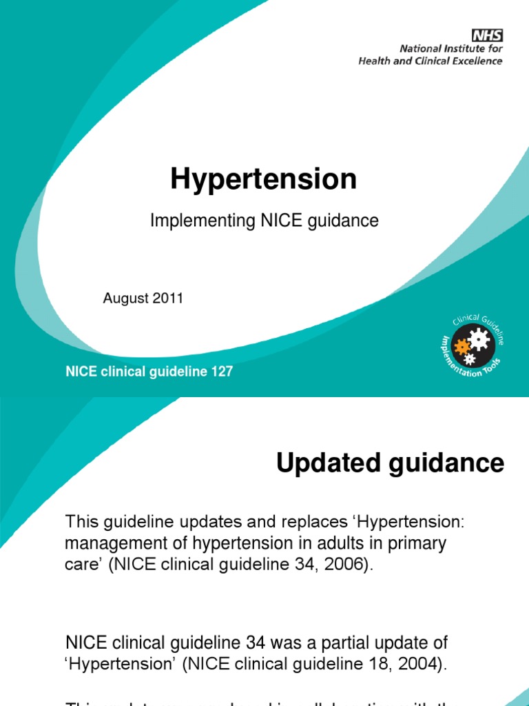 NICE 2011 Slideset | PDF | Hypertension | Cardiovascular System