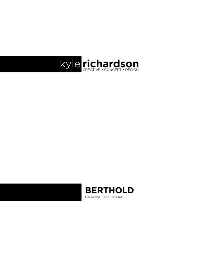 Kylerichardson Portfolio | PDF | Typefaces | Printing