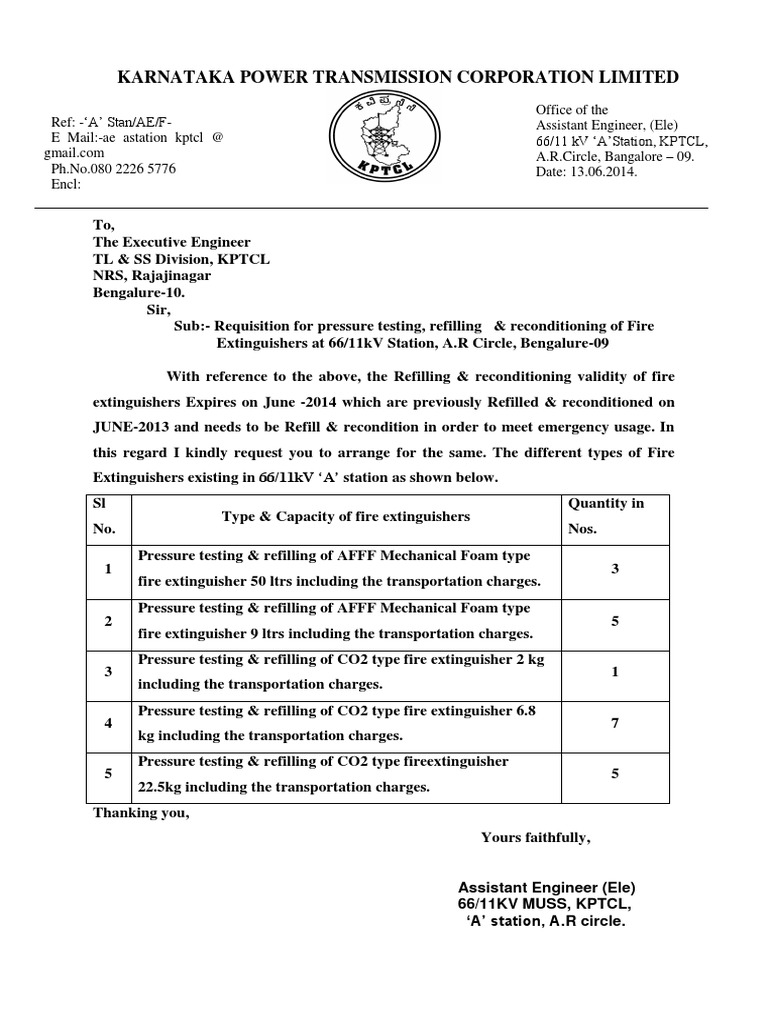 Requisition of Fire Ext. | PDF | Fires | Firefighting
