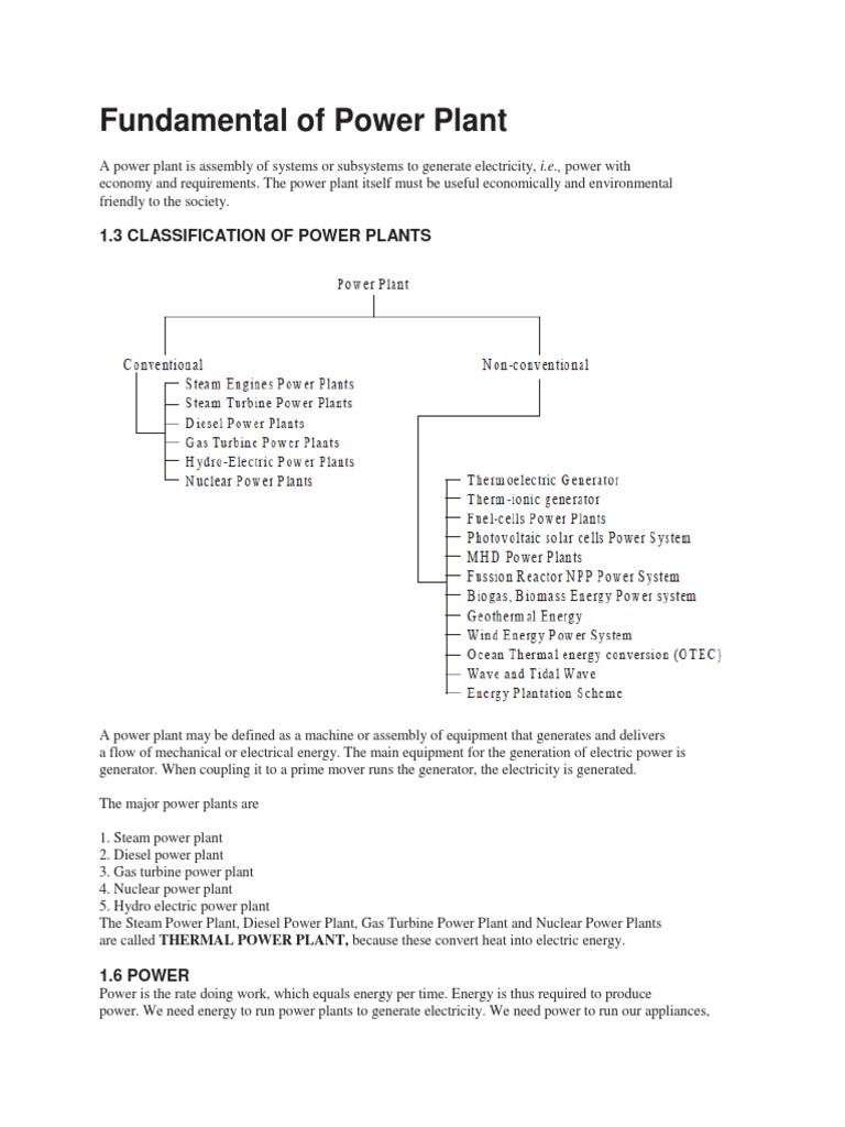 Fundamental of Power Plant | PDF | Power Station | Steam Engine