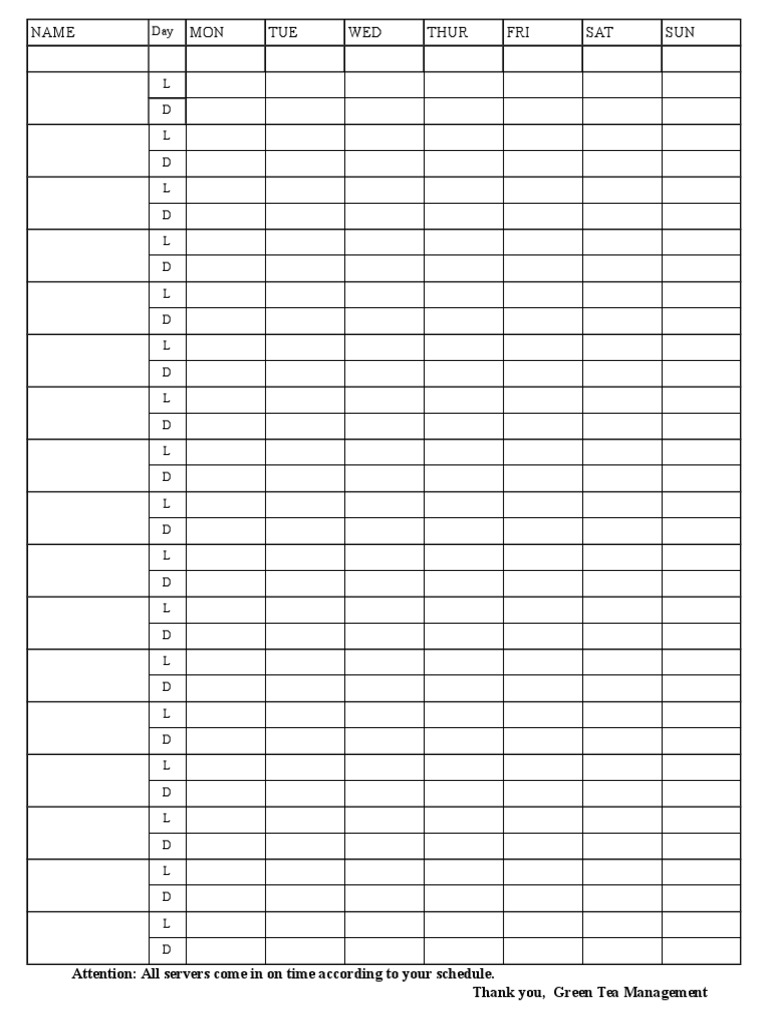 Server Schedule Master | PDF