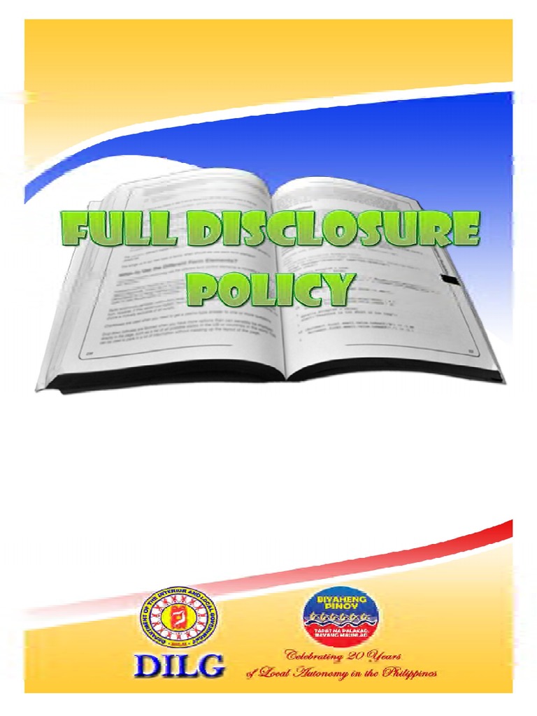 DILG Full Disclosure Policy | Audit | Politics