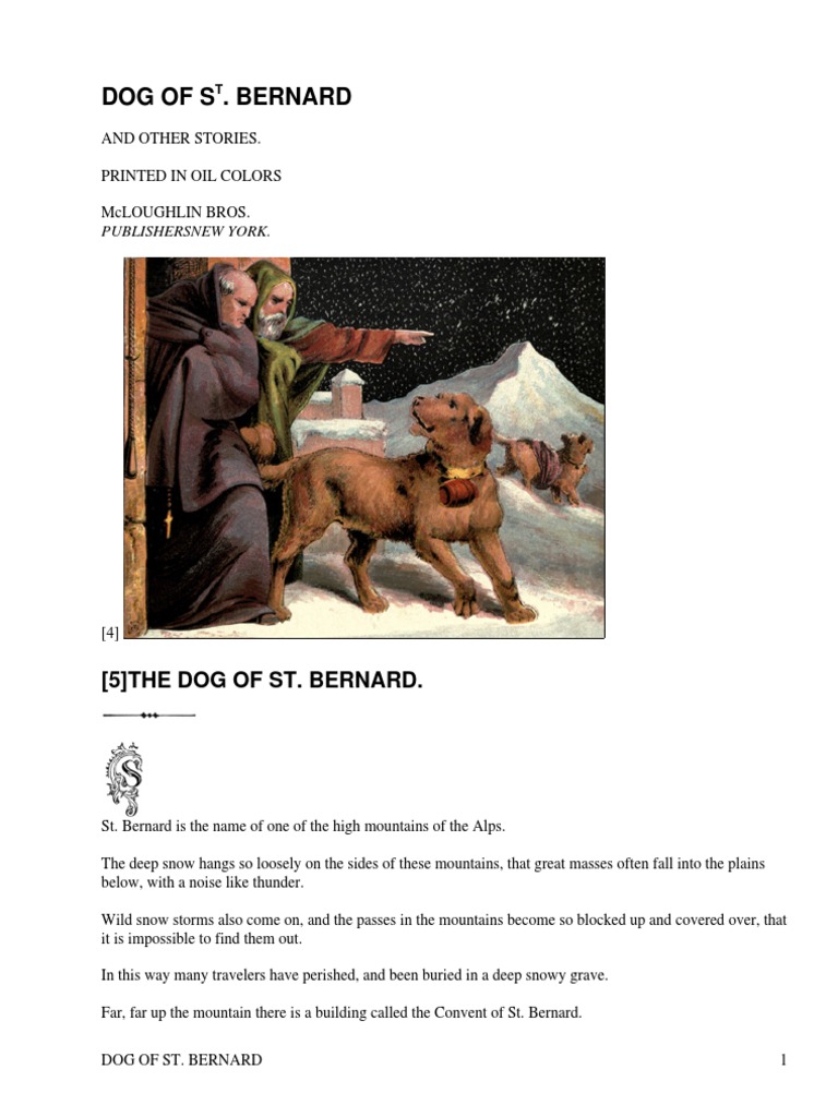 Dog of St. Bernard and Other Stories by Anonymous | PDF | Project ...