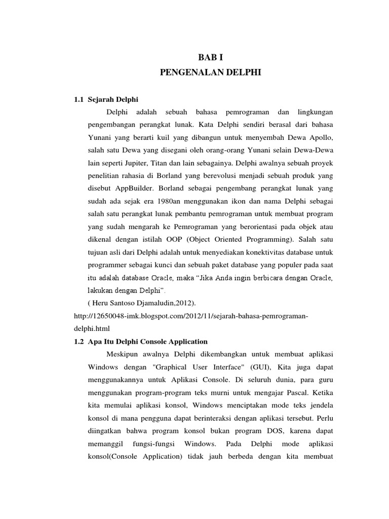 Modul Delphi Console | PDF
