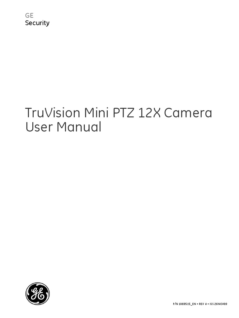 1069515A TruVision Mini PTZ 12X Camera User Manual - EN | PDF ...