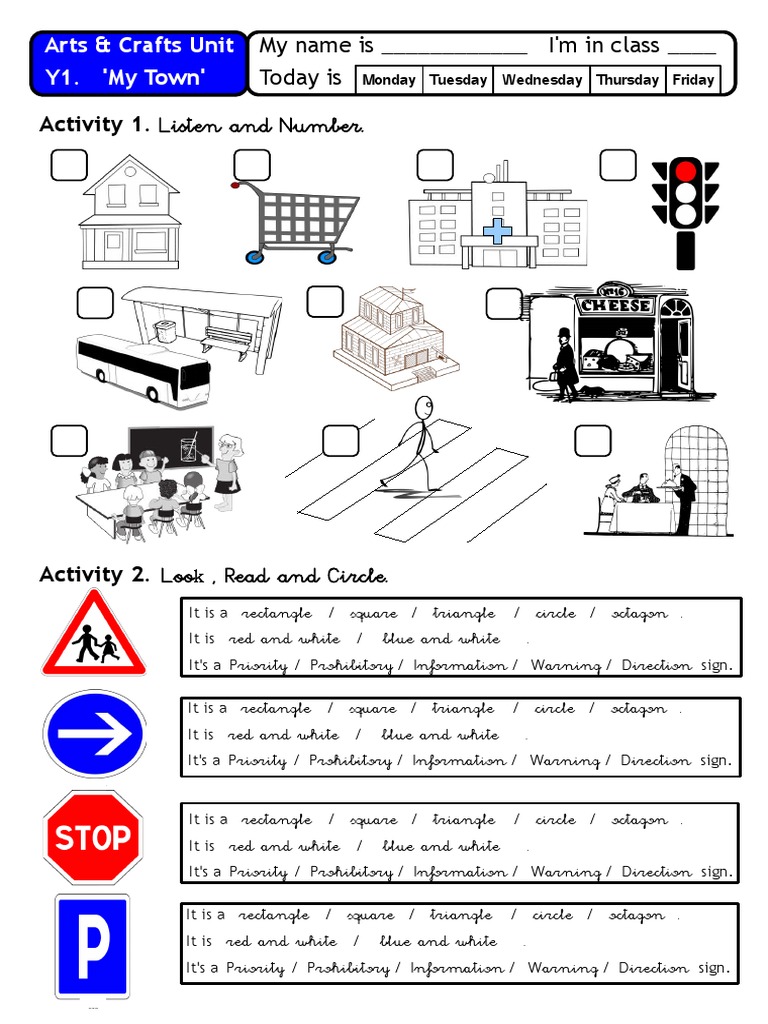 My Town Activities for Kids | PDF | Wellness