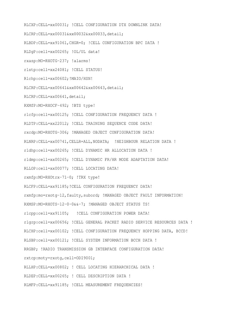 Ericsson Commands | PDF