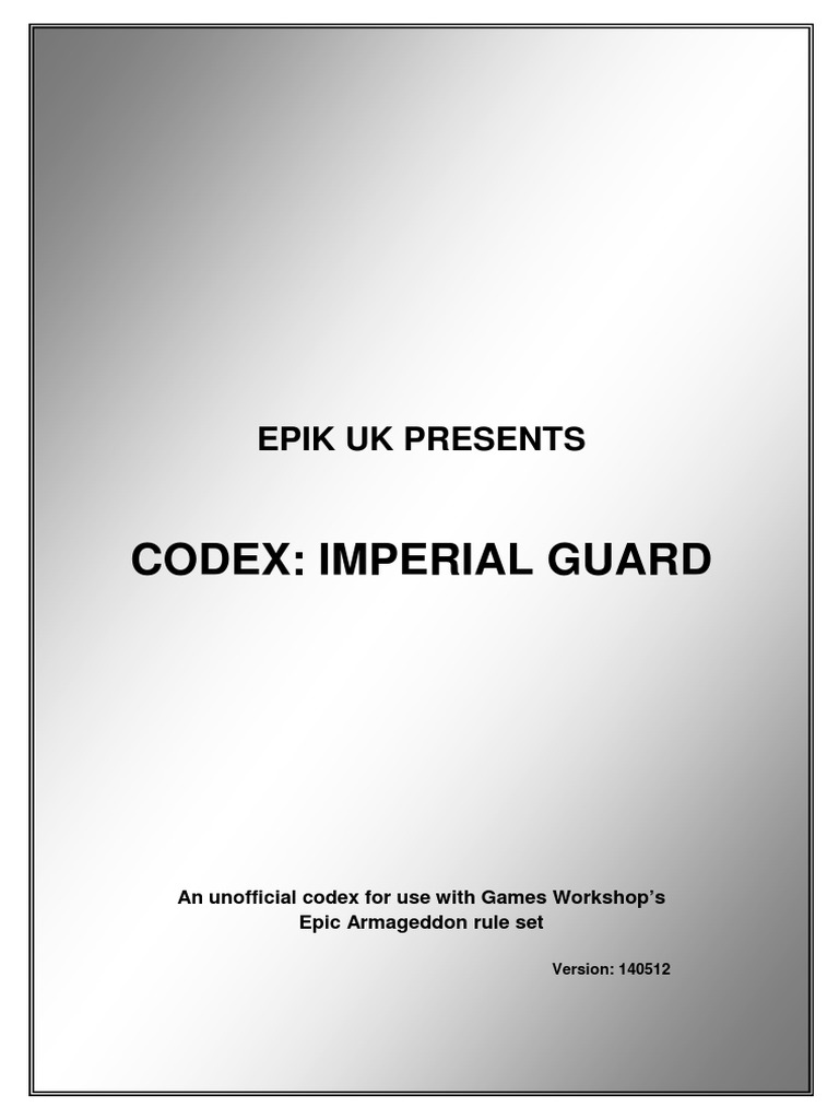 Codex Imperial Guard | PDF