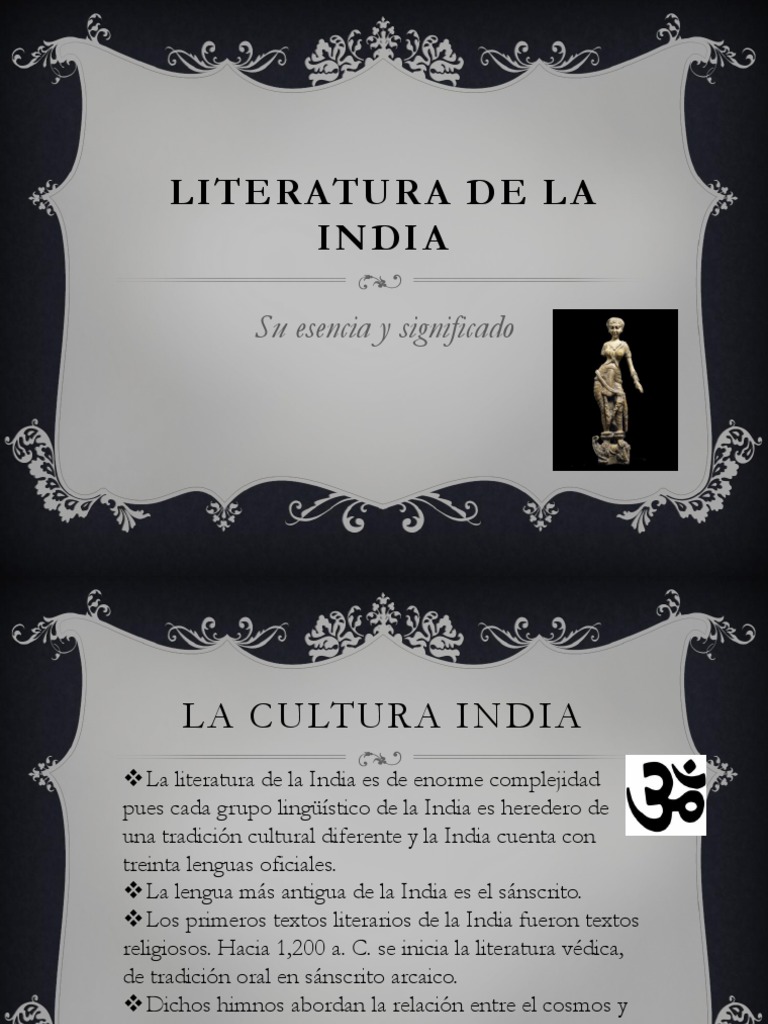 La literatura de la India: desde los textos védicos hasta los géneros ...