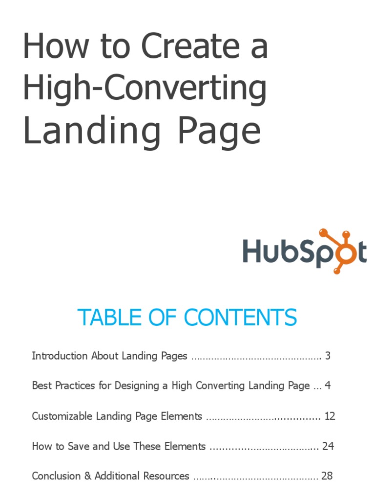 How To Create A High-Converting Landing Page | PDF | Page Layout | Websites