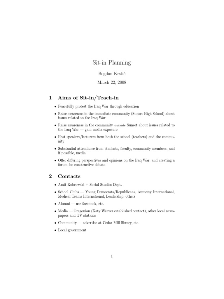 Planning Ideas 1 | PDF | Activism | Communication