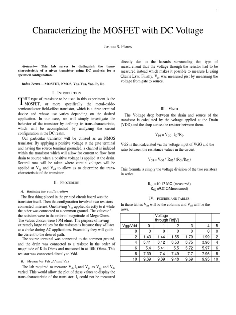 Lab 03 Transistor | PDF | Field Effect Transistor | Transistor
