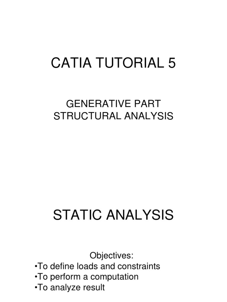 Catia Tutorial 5: Generative Part Structural Analysis | PDF | Icon (Computing) | Structural Analysis