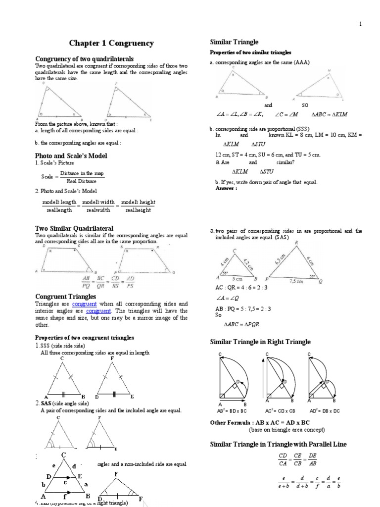 Konsep Matematika Kls IX Sem 1 Bilingual | PDF | Triangle | Mean