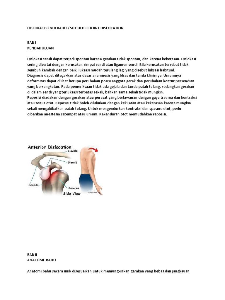 Dislokasi Sendi Bahu | PDF