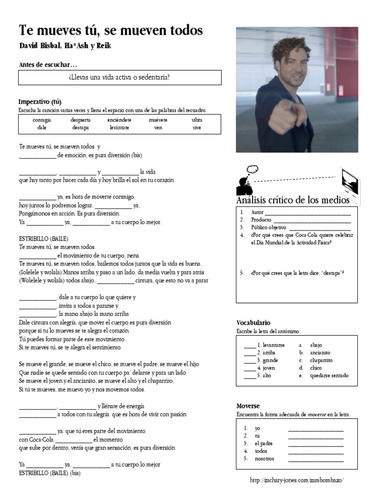 Te Mueves Tu Se Mueven Todos Cancionero | PDF