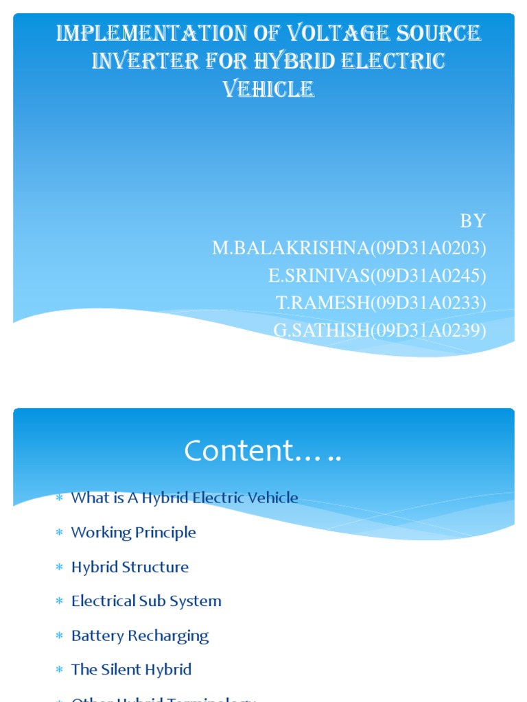 Hybrid Electric Vehicle | PDF | Hybrid Vehicle | Hybrid Electric Vehicle