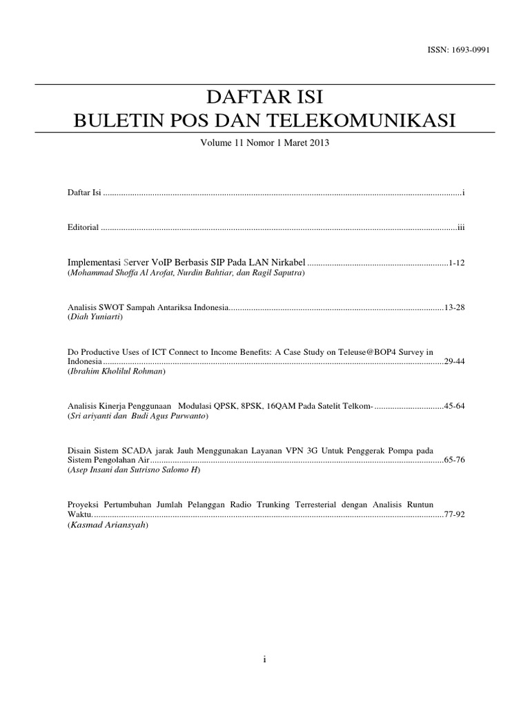 Isi Buletin Edisi 1 | PDF
