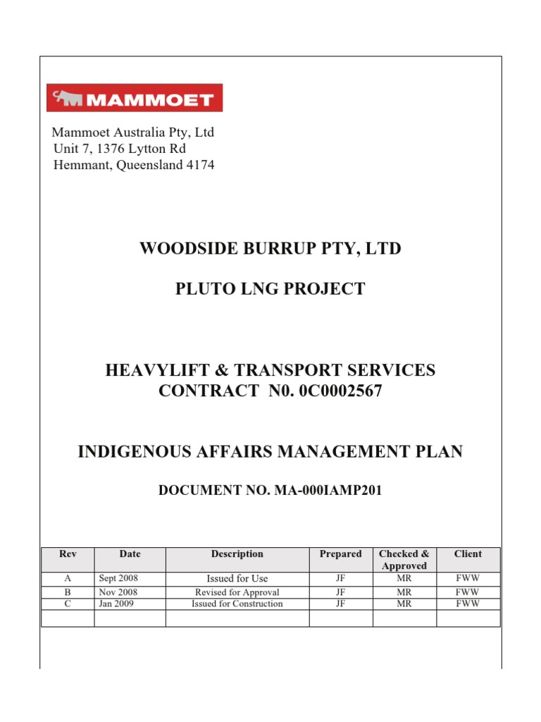 Indigenous Affairs Management Plan | PDF | Employment | Audit