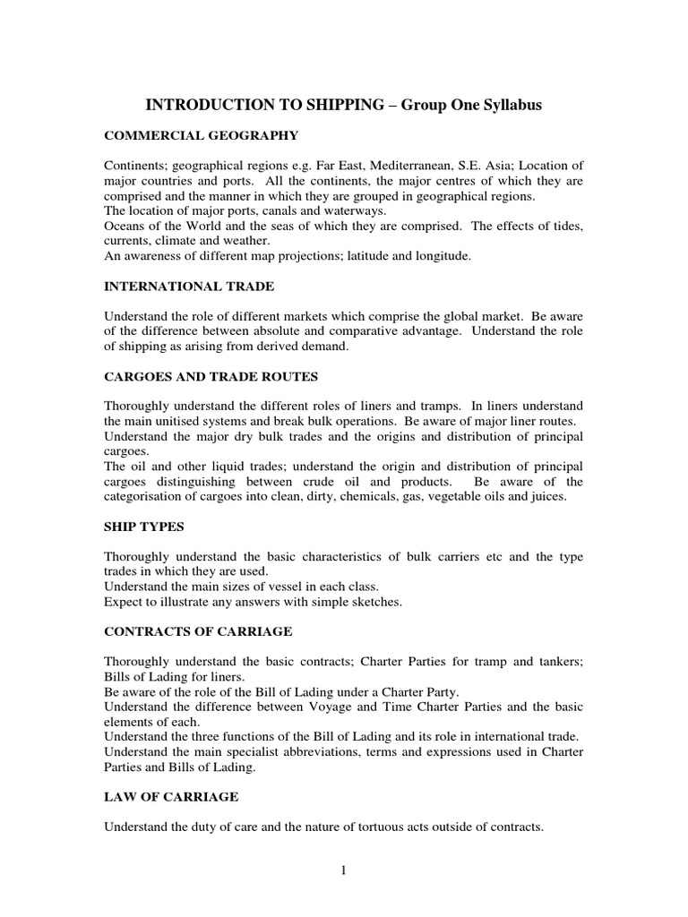 Understanding the Global Shipping Industry: An Introduction to Key ...