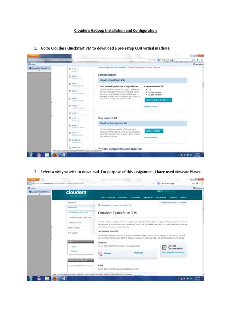 Go To Cloudera Quickstart VM To Download A Pre-Setup CDH Virtual Machine | PDF | Input/Output ...
