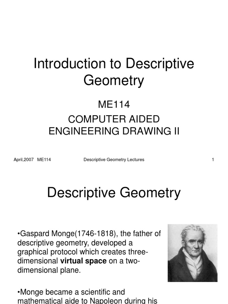 Introduction To Descriptive Geometry | PDF | Line (Geometry) | Plane ...