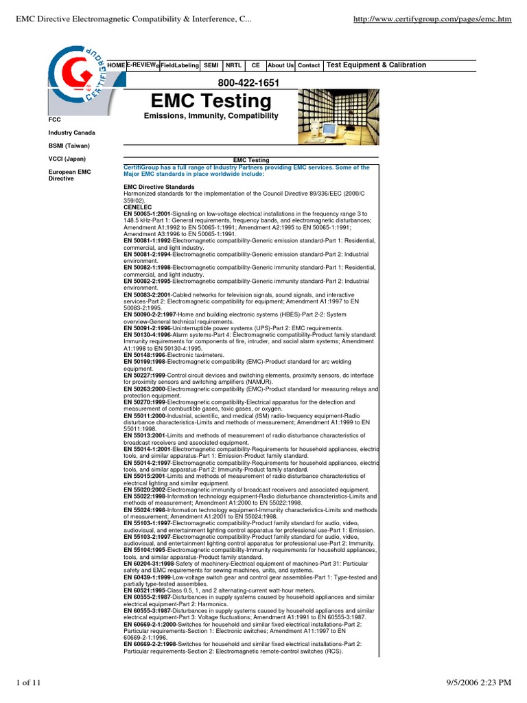 EMC Directive Standards | Electromagnetic Compatibility | Radio ...