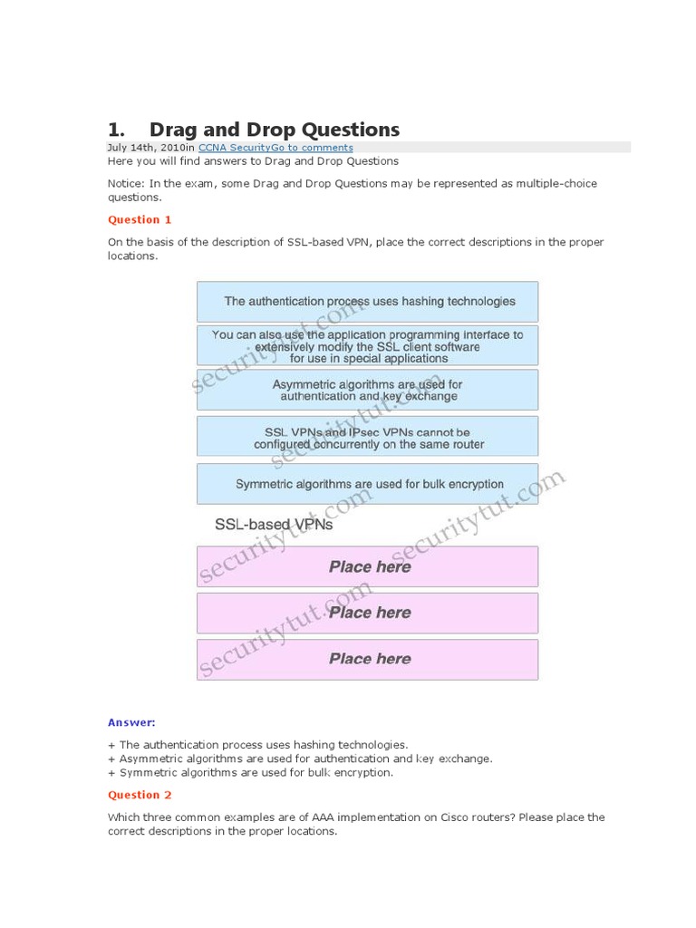 Drag and Drop Questions | PDF | Computers